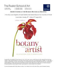 Botanical Drawing at The Ruskin with Sarah Simblet | ArtPlantae Today