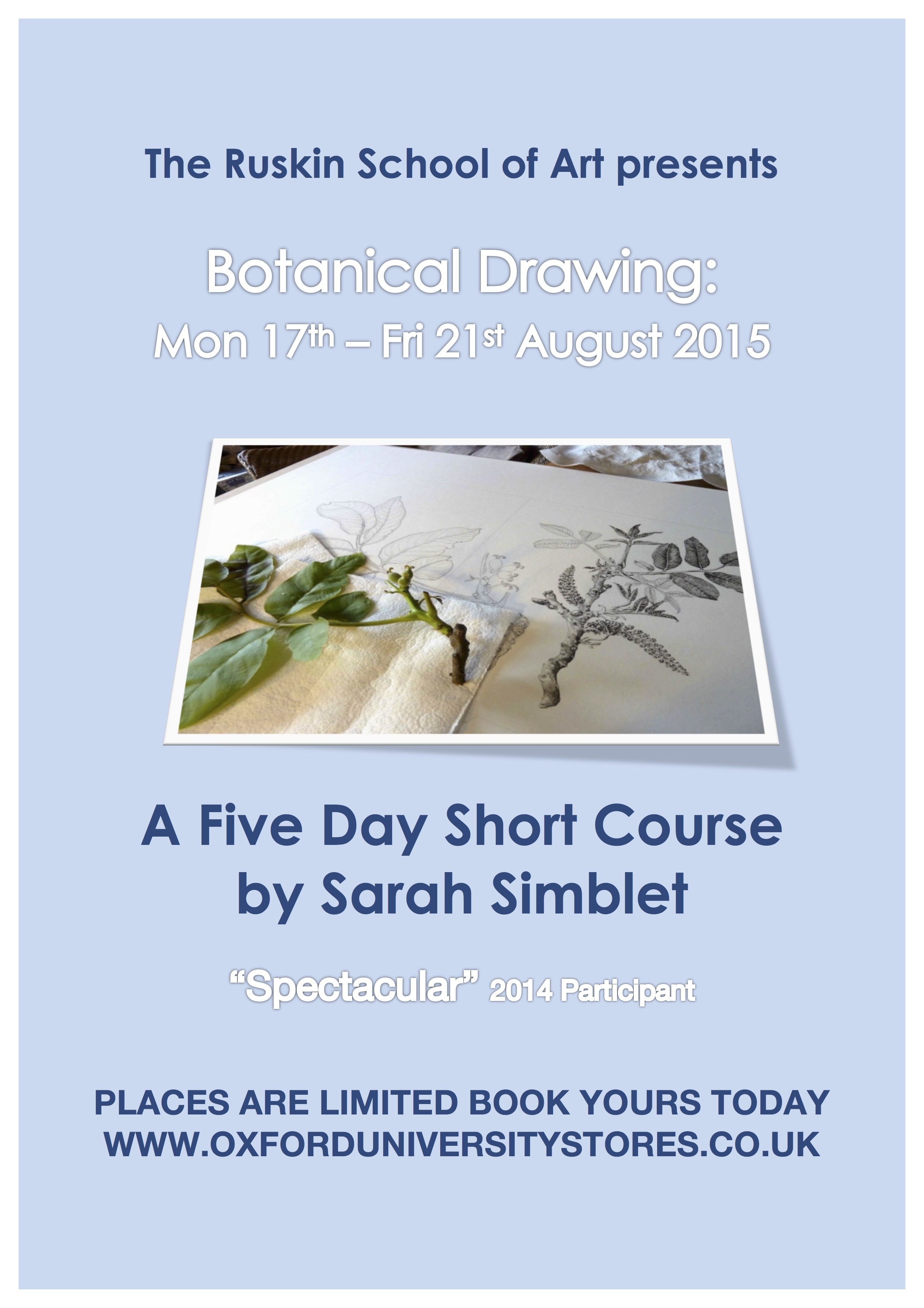Drawing Courses with Sarah Simblet at Ruskin School of Art | ArtPlantae ...